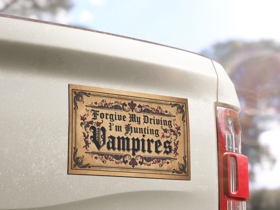 Funny Medieval Gothic Bumper Sticker Magnet | Vintage-inspired Hunting ...