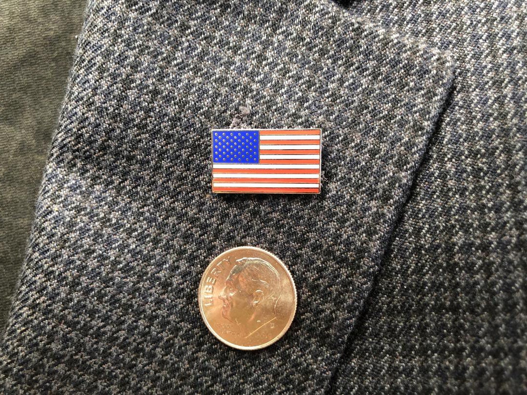 American Flag Lapel Pins in (2) Different Sizes - Etsy