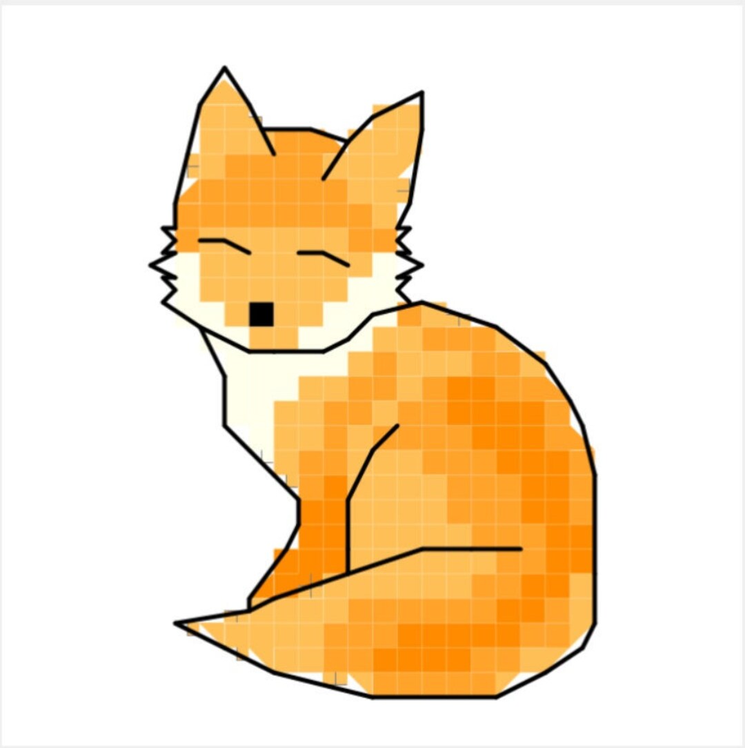 Cute Tiny Fox PDF Cross Stitch Pattern - Easy Mini Cross Stitch - Etsy