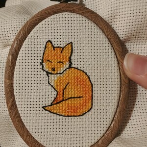 Cute Tiny Fox PDF Cross Stitch Pattern - Easy Mini Cross Stitch - Etsy