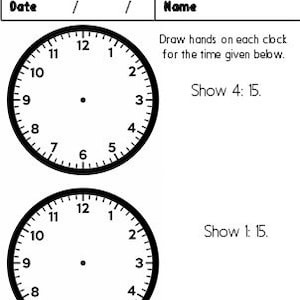 Telling the Time Worksheets word Problems, Digital and Analog Clocks ...