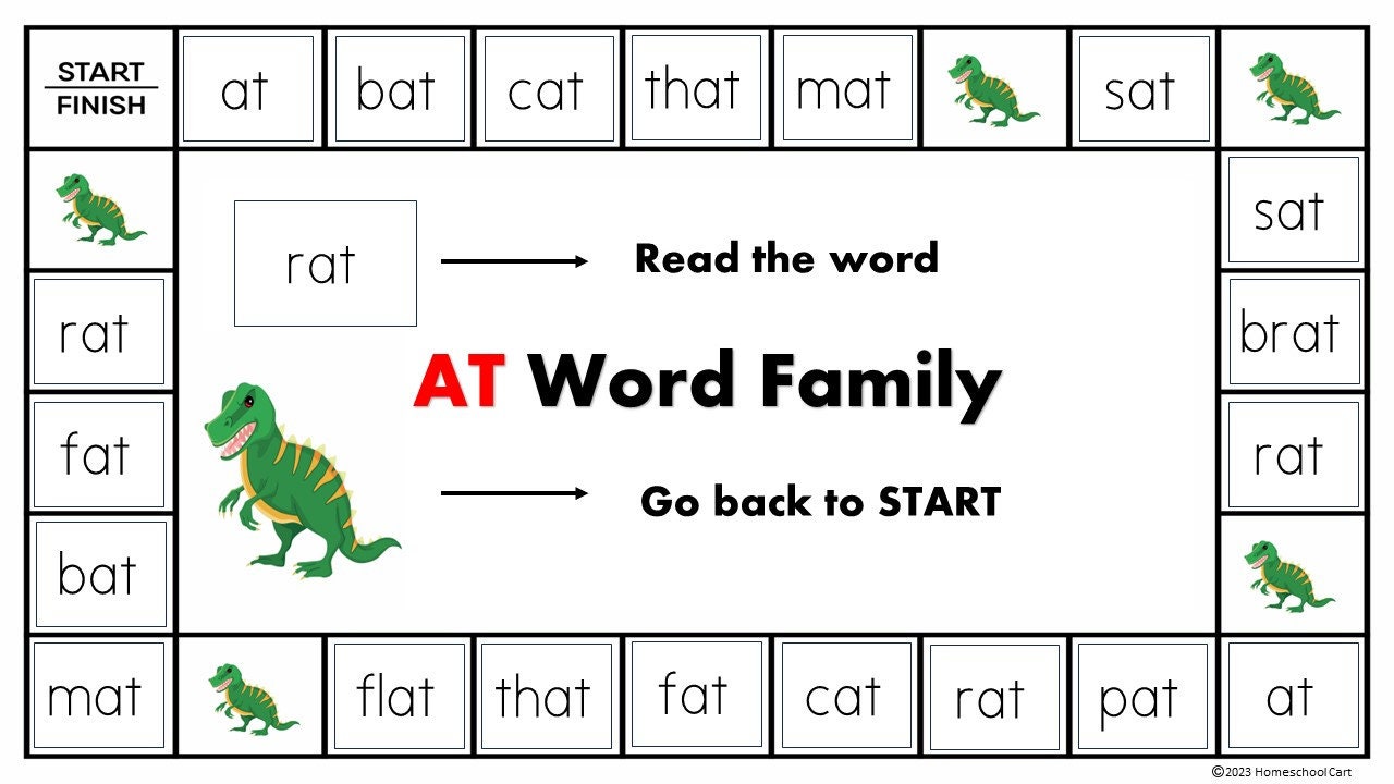 36 Phonics Short Vowel Word Family Game Boards BUNDLE - Etsy