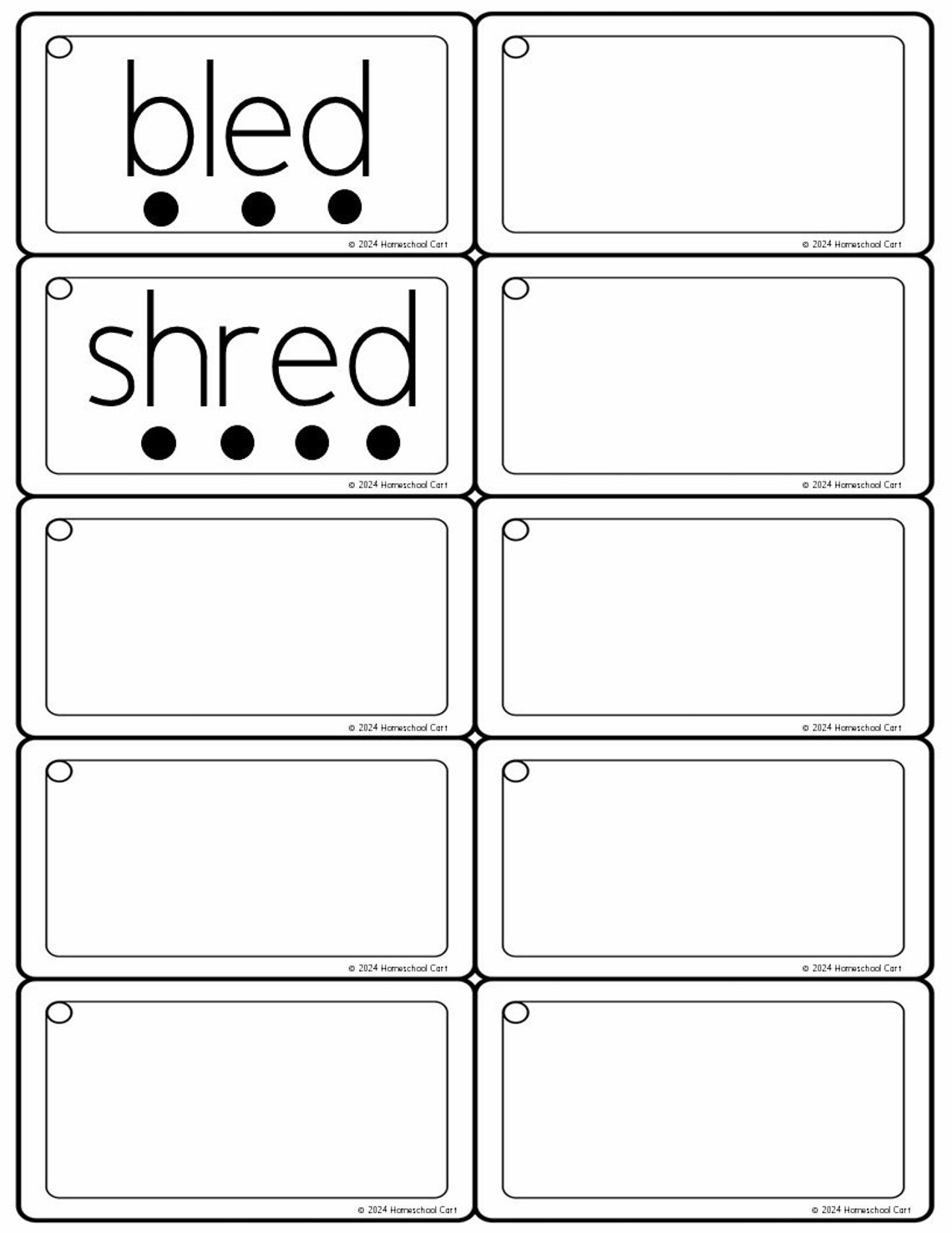 Short Vowel E Word Families Set - Etsy