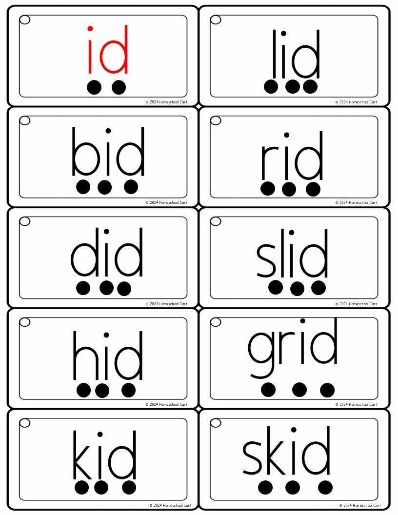 Short Vowel I Word Families Set - Etsy