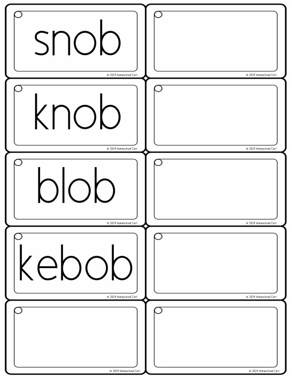 Short Vowel O Word Families Set dots and Without Dots SET - Etsy