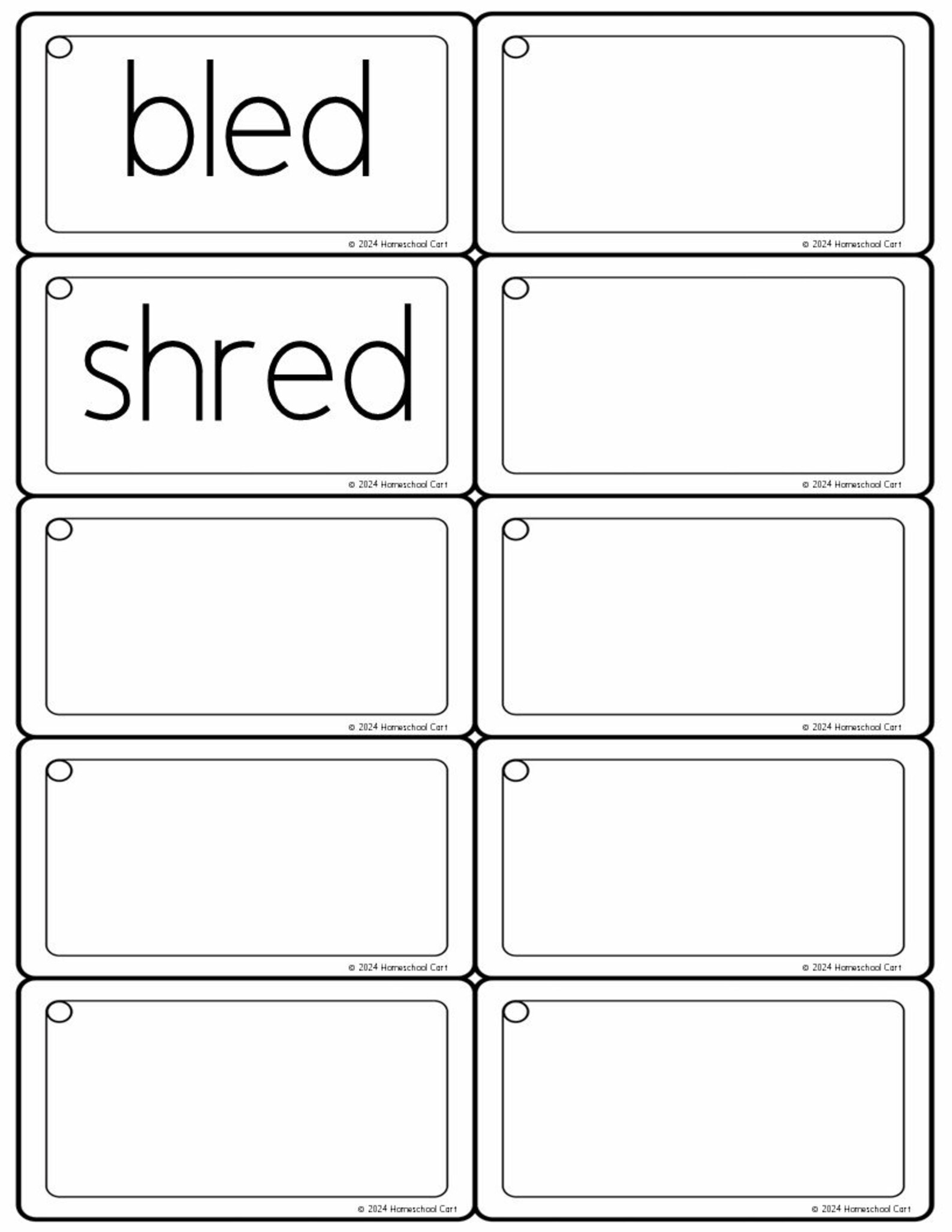 Short Vowel E Word Families Set - Etsy
