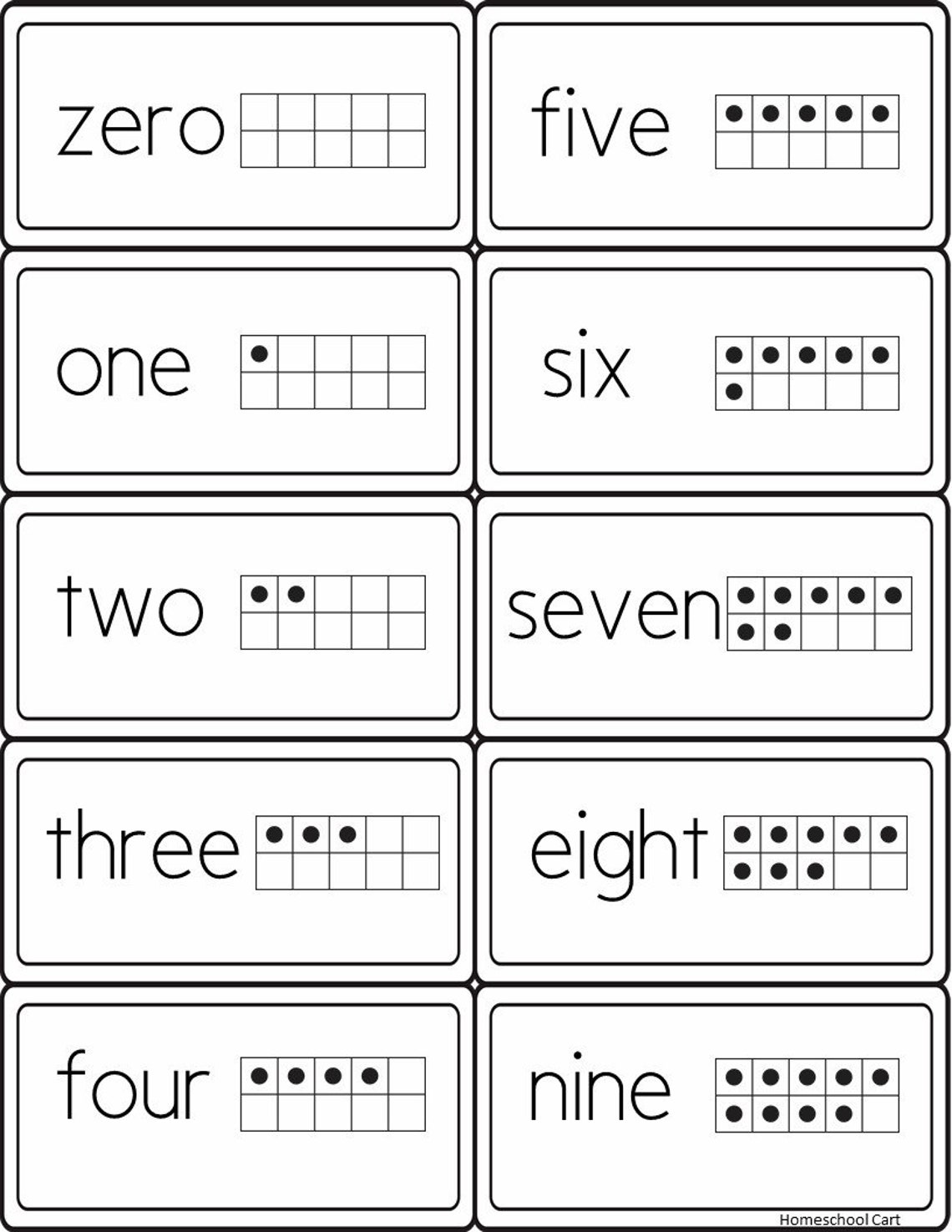 Ten Frame Flashcards 1-20 Ten Frames and Dice 1-6 - Etsy