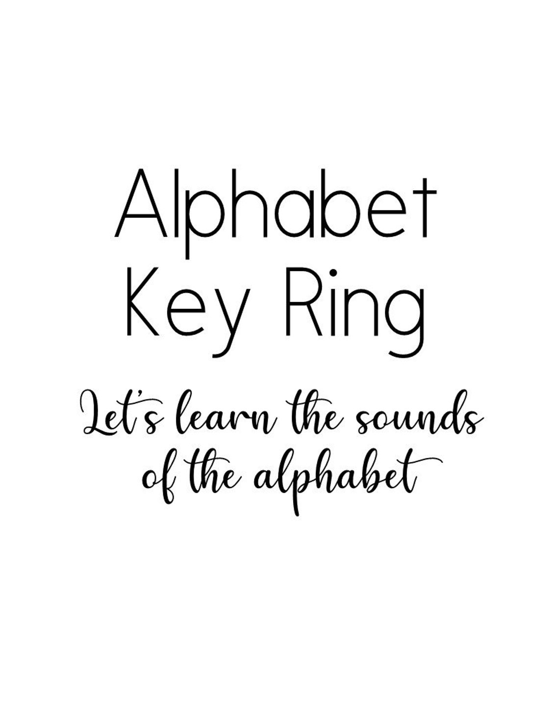 Alphabet Key Ring Flashcards - Etsy