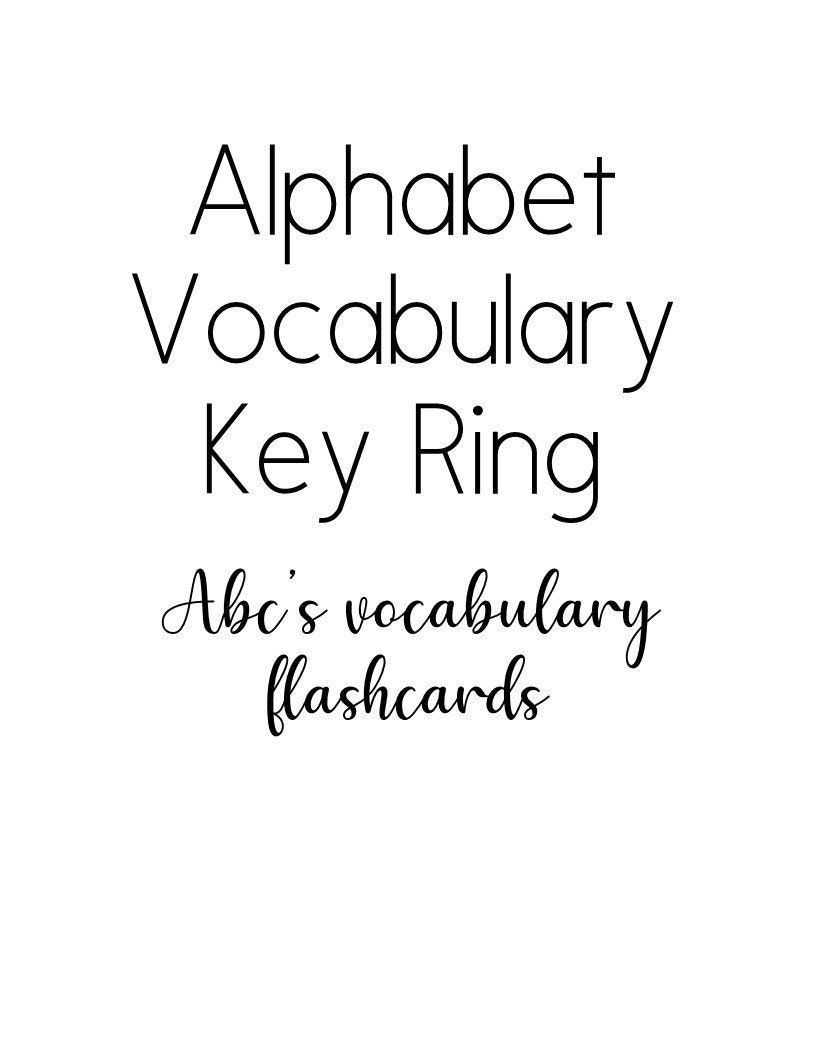 ESL Vocabulary Key Ring Flashcards - Etsy