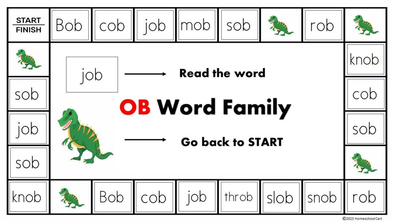 36 Phonics Short Vowel Word Family Game Boards BUNDLE - Etsy