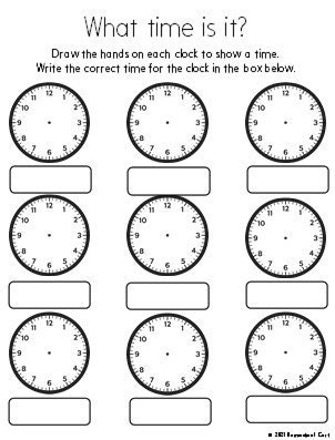 Time Word Problems and Blank Clock Template 4 Pdfs - Etsy