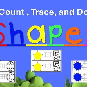 2D Shapes Printable Cards With Ten Frames - A Dry Erase Activity - Etsy