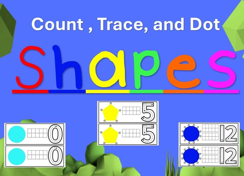 2D Shapes Printable Cards With Ten Frames - A Dry Erase Activity - Etsy