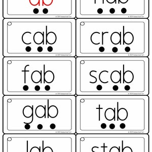 AEIOU All Short Vowel Word Set for Phoneme Blending Flashcard Practice ...