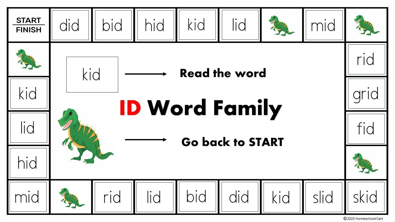 36 Phonics Short Vowel Word Family Game Boards BUNDLE - Etsy