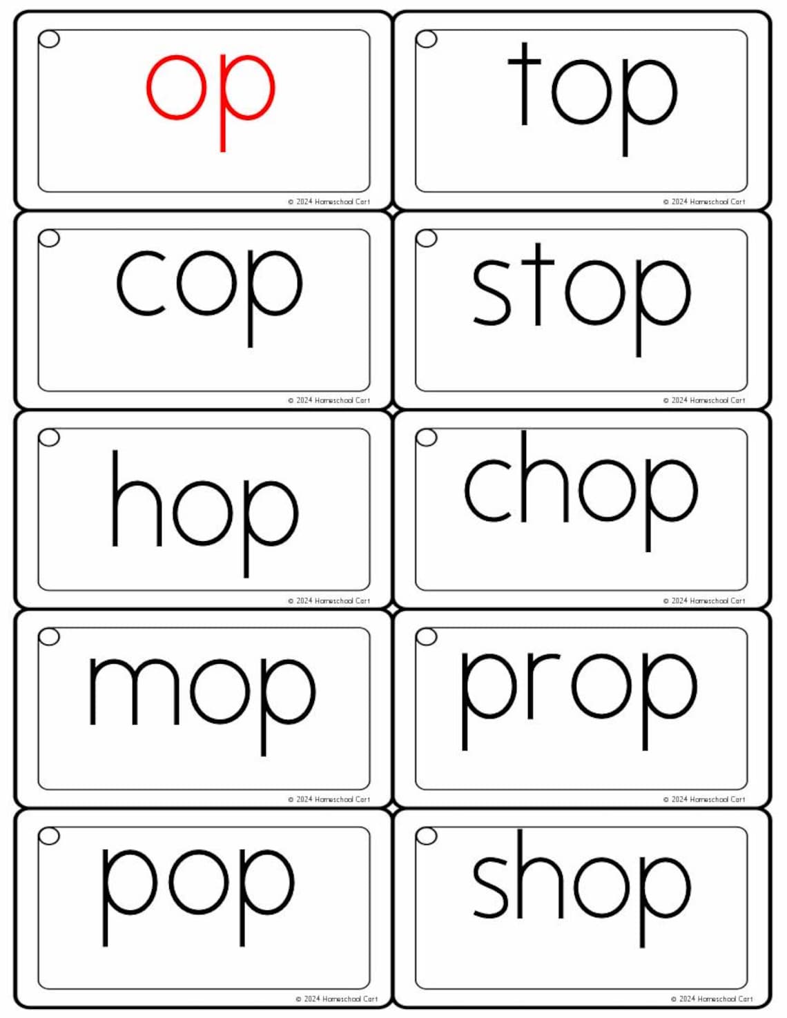 Short Vowel AEIOU Let's Read Key Ring Flashcards (words) - Etsy