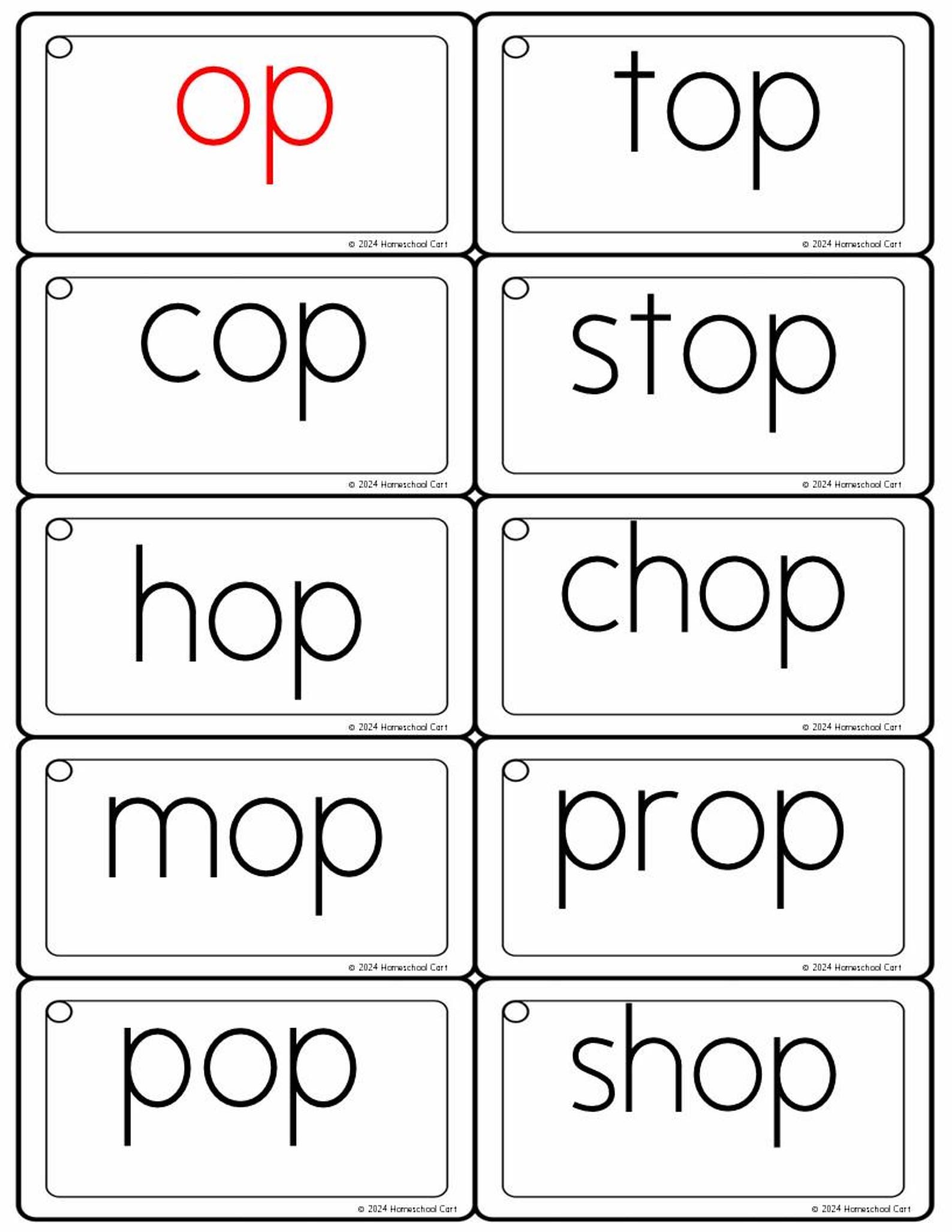 Short Vowel AEIOU Let's Read Key Ring Flashcards (words) - Etsy