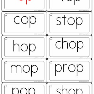 Short Vowel AEIOU Let's Read Key Ring Flashcards (words) - Etsy