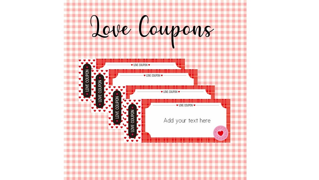 Printable Editable Love Coupons for Personalized Messages and Rewards ...