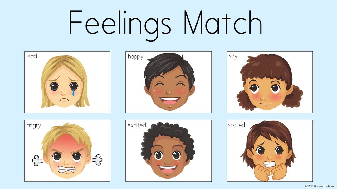 Feelings Matching Activity - Etsy