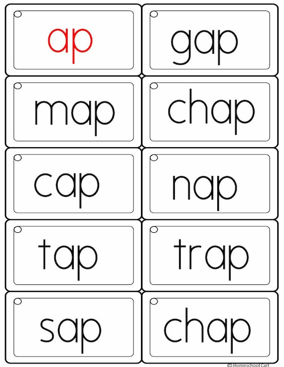 Abeka Kindergarten Abeka One-Vowel Word Cards - Kindergarten Phonics ...