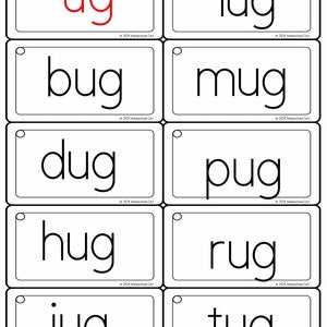 AEIOU All Short Vowel Word Set for Phoneme Blending Flashcard Practice ...