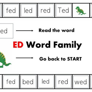 36 Phonics Short Vowel Word Family Game Boards BUNDLE (DIGITAL) - Etsy