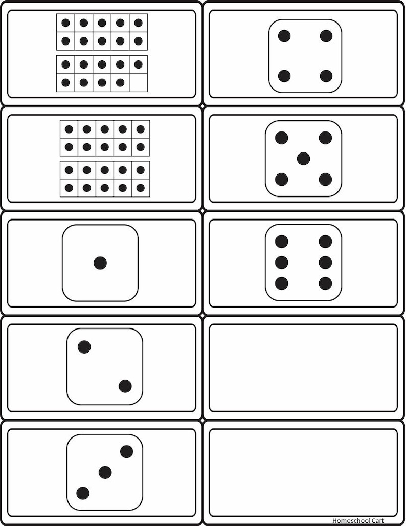 Ten Frame Flashcards 1-20 Ten Frames and Dice 1-6 - Etsy Canada