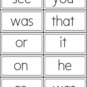Fry's First 100 Key Ring Sight Words Flashcards - Etsy Canada