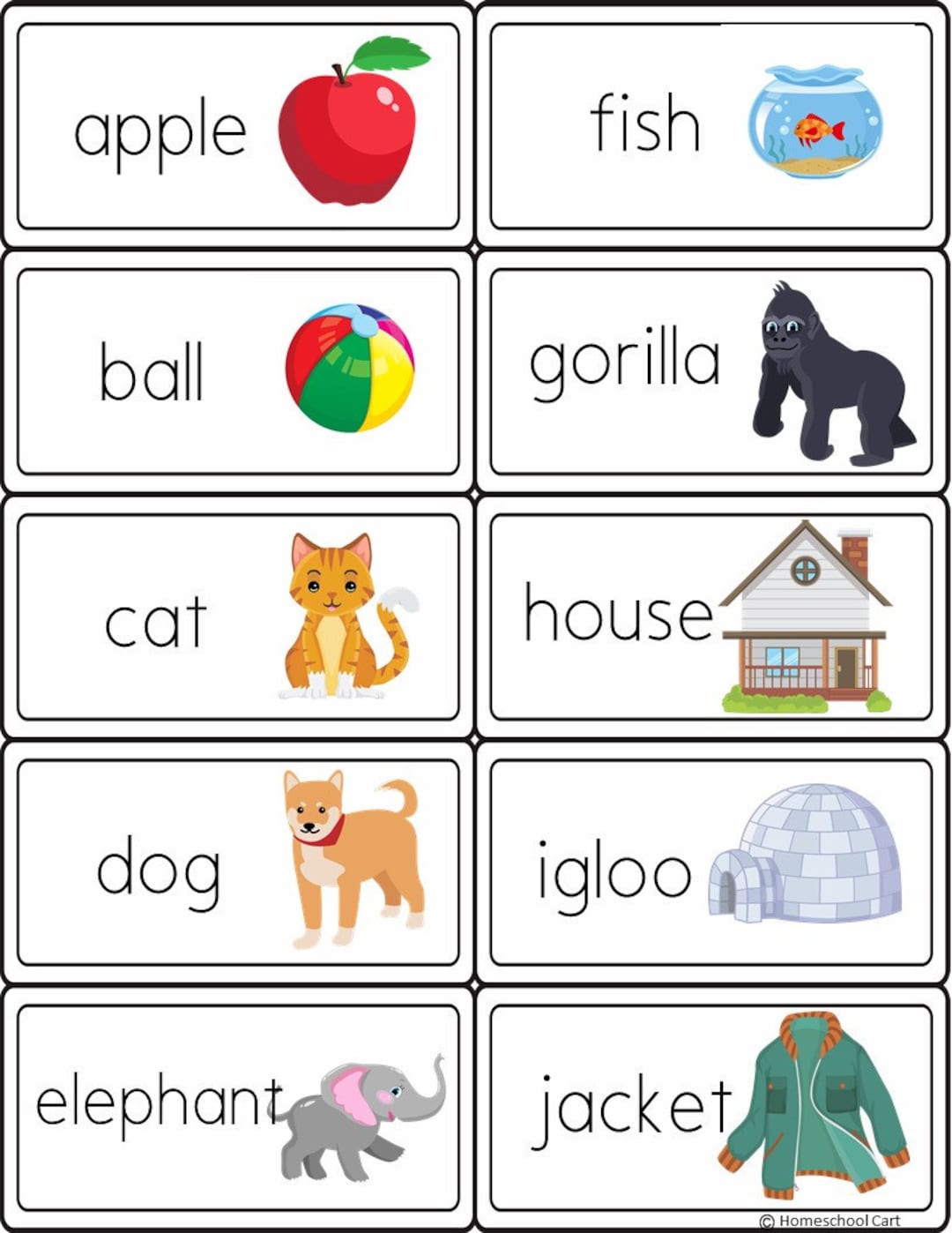 ESL Vocabulary Key Ring Flashcards - Etsy