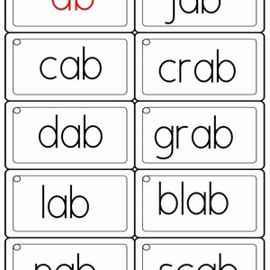 Short Vowel A Let's Read Key Ring Flashcards ( Level 1 Words) - Etsy