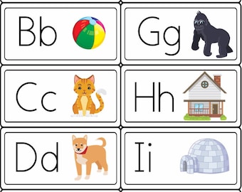 Alphabet Flashcards | Etsy
