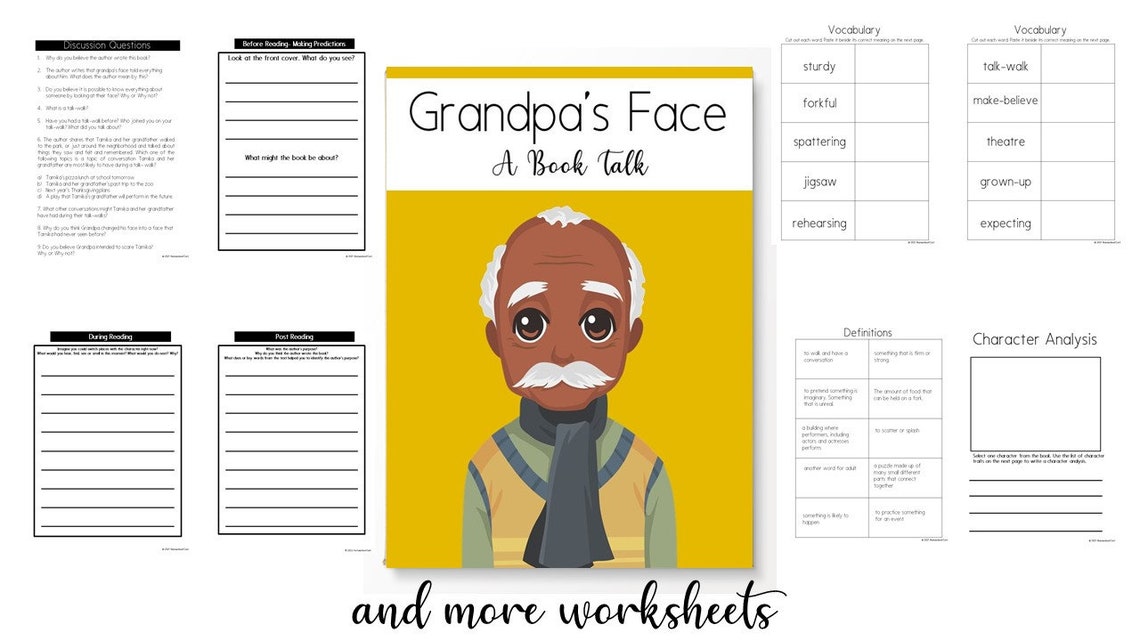 Grandpa's Face by Eloise Greenfield Book Study - Etsy Canada