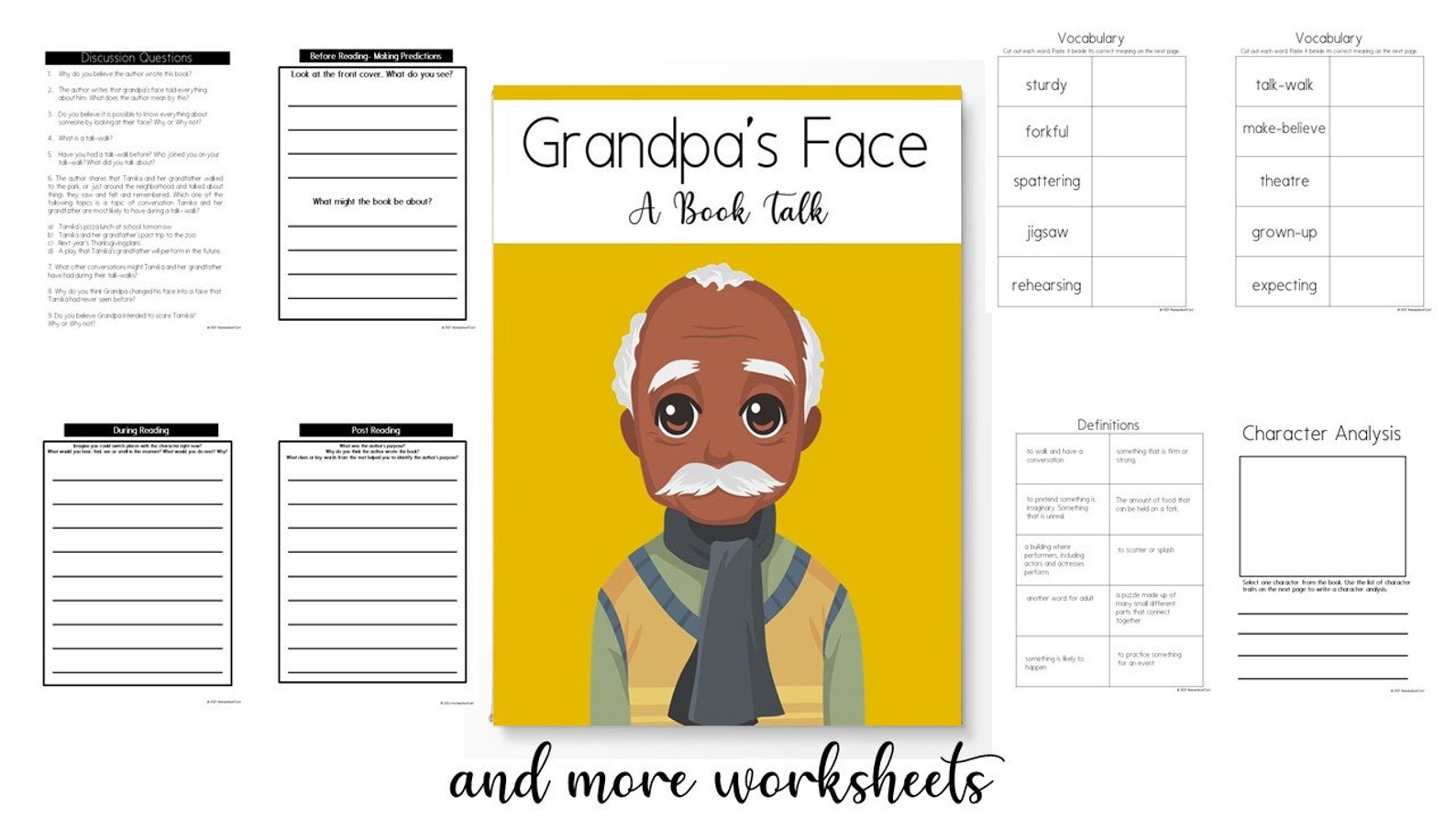 Grandpa's Face by Eloise Greenfield Book Study - Etsy Canada
