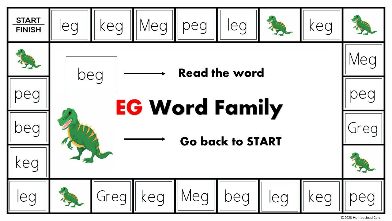 36 Phonics Short Vowel Word Family Game Boards BUNDLE - Etsy