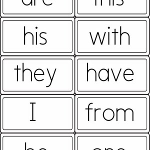 Fry's First 100 Key Ring Sight Words Flashcards - Etsy Canada