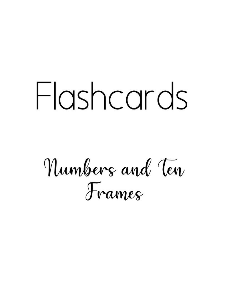Ten Frame Flashcards 1-20 Ten Frames and Dice 1-6 - Etsy