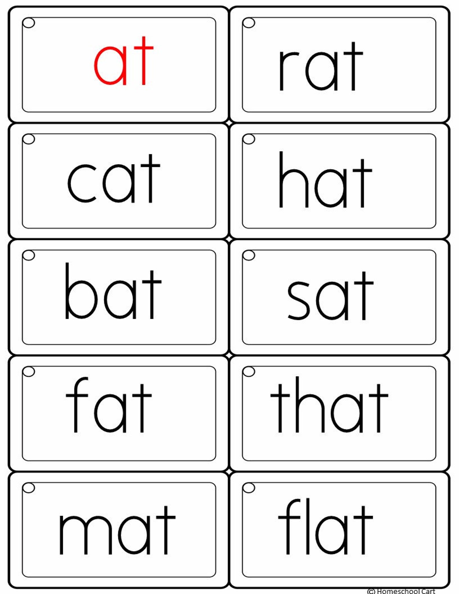 Short Vowel A Let's Read Key Ring Flashcards ( Level 1 Words) - Etsy
