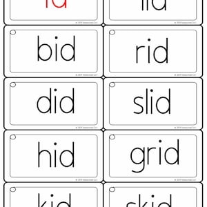 Short Vowel I Word Families Set - Etsy