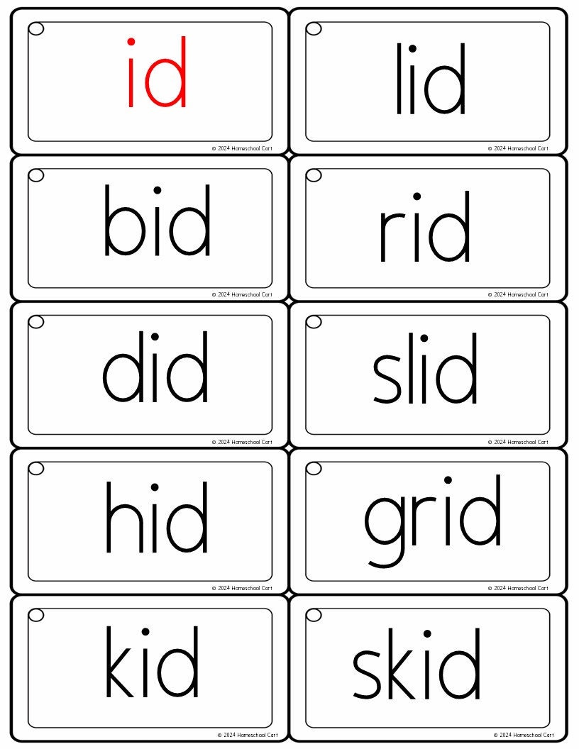 Short Vowel I Word Families Set - Etsy