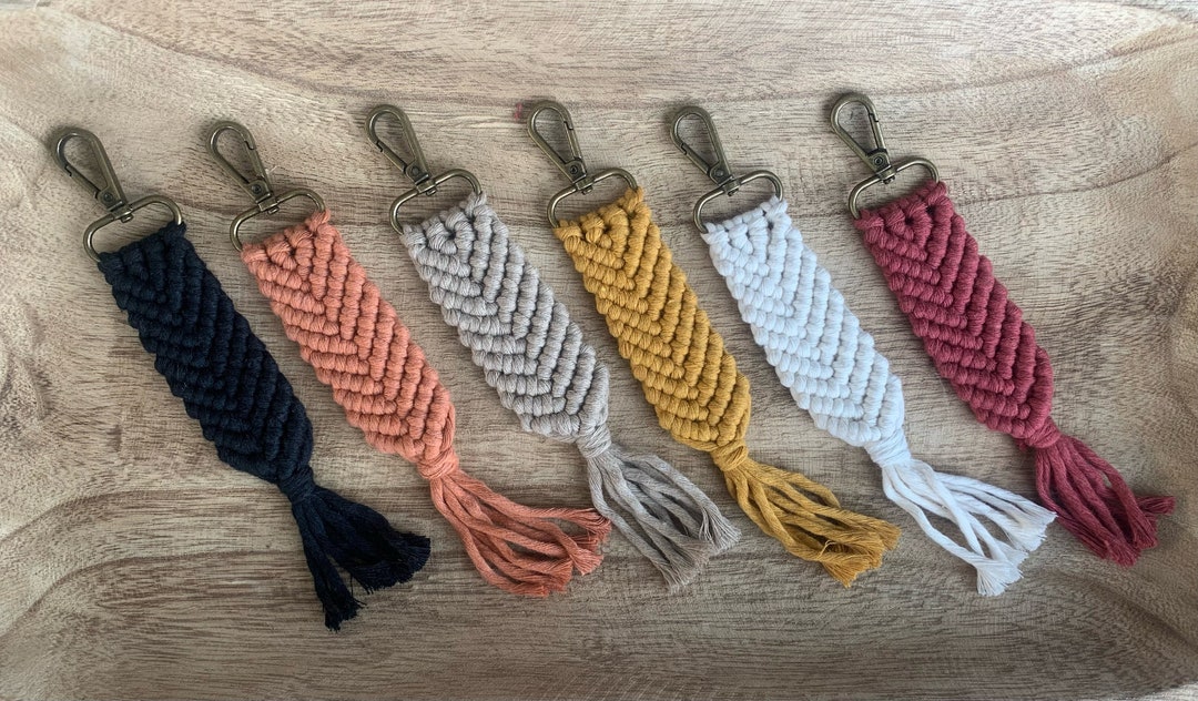 Keely Fishtail Macrame Keychain/decorative Bag or Purse Clip - Etsy
