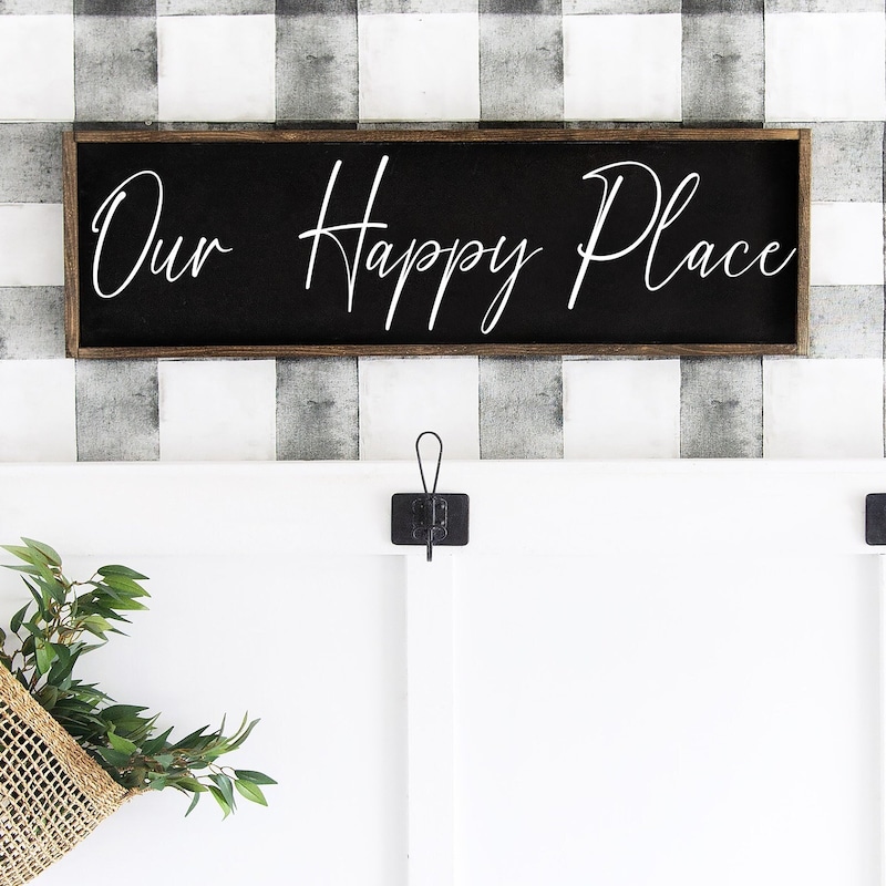 s Our Happy Place Sign SVG Cut File Custom Decal
