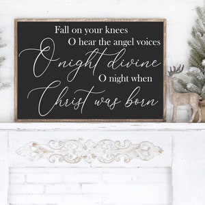 O Night Divine - Christ Was Born -sign - Christmas Decor - Christmas ...