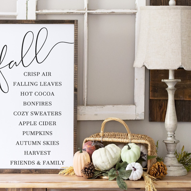 Tall Fall Sign - Etsy