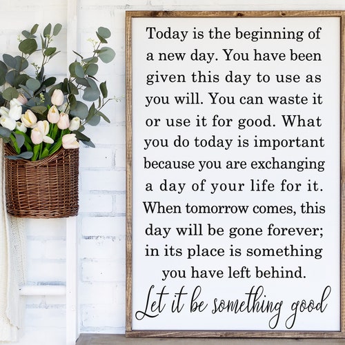 This is the Beginning of a New Day Sign Today is a New Day - Etsy