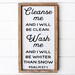 Cleanse Me and I Will Be Clean Wash Me and I Will Be Whiter - Etsy