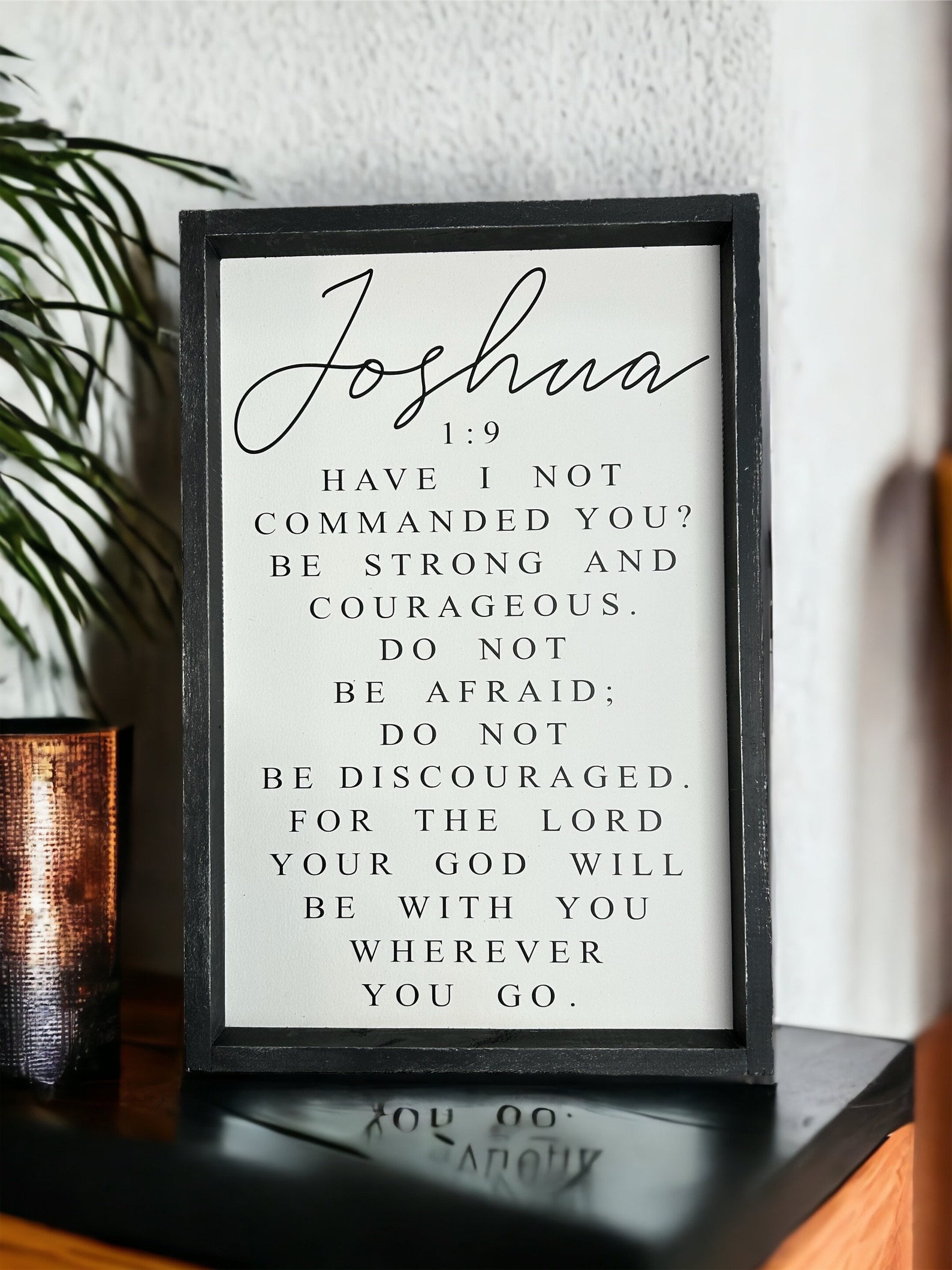 Joshua 1:9 Wood Sign Scripture Home Decor Christian - Etsy
