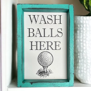 Wash Balls Here - Funny Bathroom Sign - Golf Bathroom - Golf Decor ...