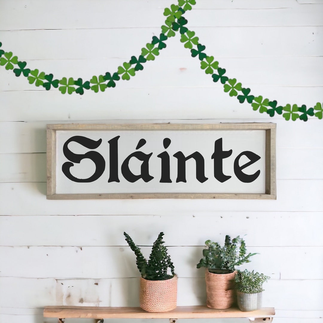 Slainte - Cheers - Irish Blessings - St Patricks Day Decor - Wood Sign ...