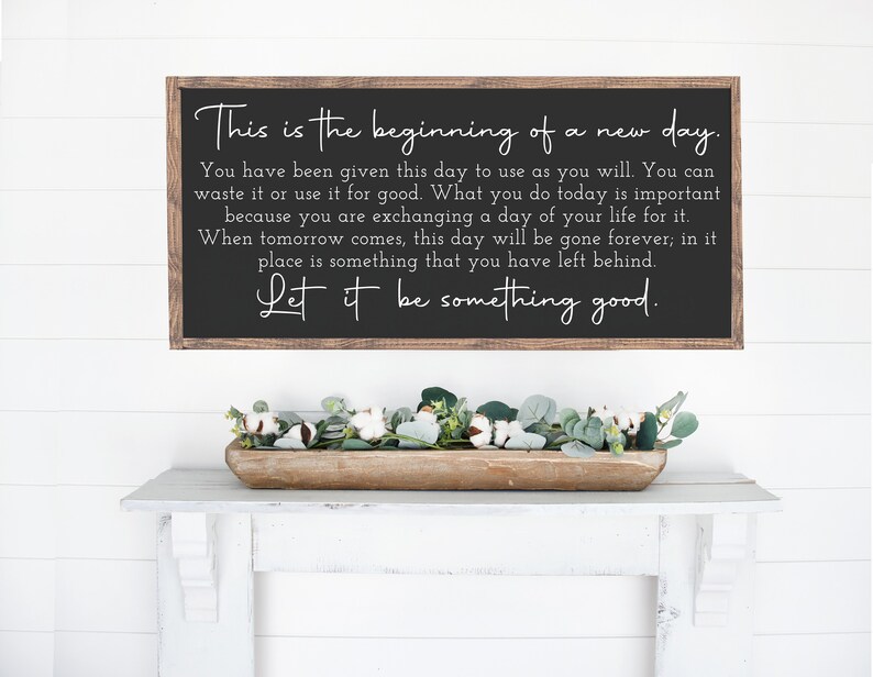 Today is the Beginning of a New Day Wood Signs - Etsy